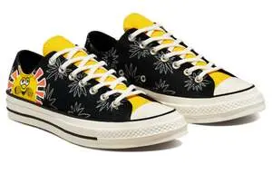 CONVERSE Chuck 70 Low Top "sunny Floral" Sneakers - Black/yellow