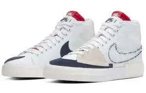 Nike Blazer Mid Sb Edge 'hack Pack White' Sneakers - White/navy
