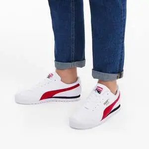 PUMA Roma Lace-up Sneakers - White/red
