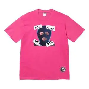 Supreme Ss26 God Save Us T-shirt - Fuchsia