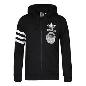 Adidas Originals Full Zip Hoody Jacket - Black