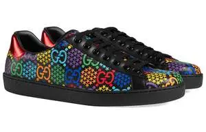 Gucci Ace Gg Supreme Low Psychedelic Sneakers - Black