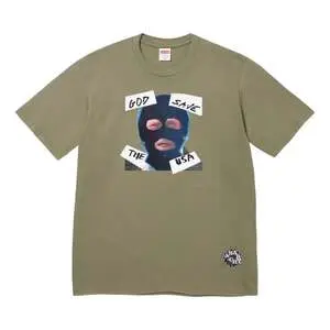 Supreme Ss26 God Save Us T-shirt - Light Olive