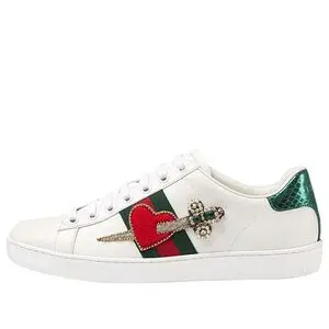 Gucci Ace Embroidered Bee Sneakers - White/green/red