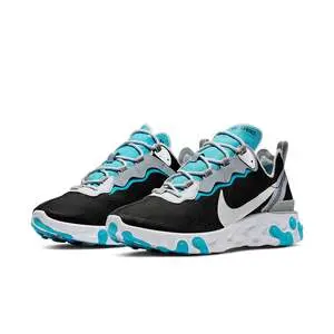 Nike React Element 55 Athletic Sneakers - Black/blue