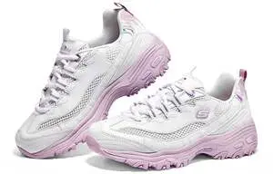 Sketchers Dlites Sneakers - White/pink