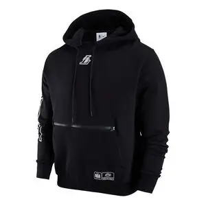 JORDAN Nba Los Angeles Lakers Printing Knit Fleece Pullover - Black