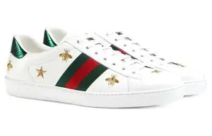 Gucci Ace Embroidered Bees And Stars Sneakers