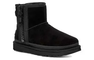 UGG Classic Mini Zipper Tape Logo Boot - Black