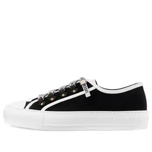 Dior Walk'n' Low Top Canvas Sneakers - Black