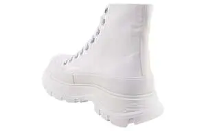 Alexander McQueen Tread Slick Combat Boots - White