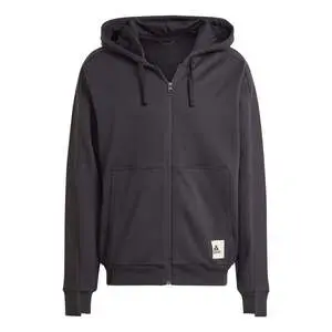Adidas Lounge French Terry Full-zip Sweatshirt - Black