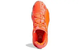 Adidas Dame 6 Athletic Sneakers - Orange/white