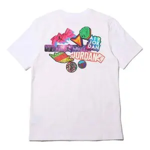 JORDAN All-star Color Label Printing Basketball Short Sleeve - White
