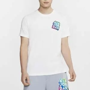 JORDAN All-star Color Label Printing Basketball Short Sleeve - White