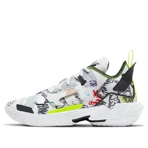 JORDAN Air Why Not Zer0.4 "graffiti" Athletic Sneakers - White