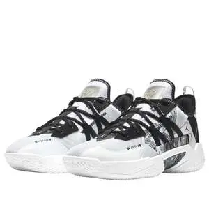 JORDAN One Take 2 "marble" Basketball Sneakers - White/black/grey