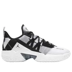 JORDAN One Take 2 "marble" Basketball Sneakers - White/black/grey