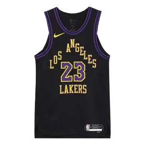 Nike Dri-fit Adv Lebron James Los Angeles Lakers 2023/24 City Edition Nba Authentic Jersey - Black