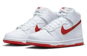 Nike Dunk High Sneakers - White/red