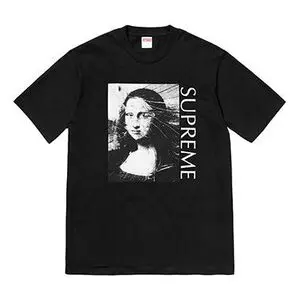 Supreme Mona Lisa Printing Short Sleeve - Black