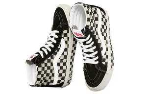 VANS Sk8-hi 38 Dx Anaheim Factory Checker Combo High Top Sneakers - Black/white