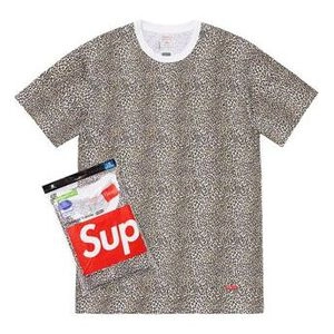 Supreme Ss19 X Hanes Tagless T-shirt - Leopard