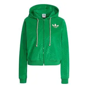 Adidas Adicolor Heritage Now Velour Zip Hoodie - Green