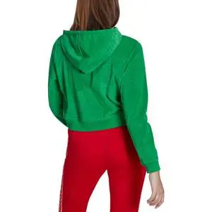 Adidas Adicolor Heritage Now Velour Zip Hoodie - Green