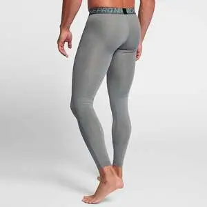 Nike Logo Sports Training Quick Dry Leggings Gray