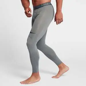 Nike Logo Sports Training Quick Dry Leggings Gray