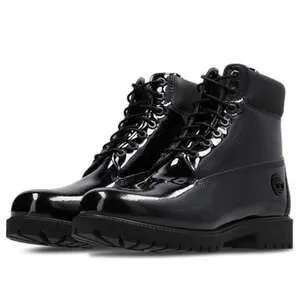 Timberland 6 Inch Premium Waterproof Patent Lace-up Boots - Black