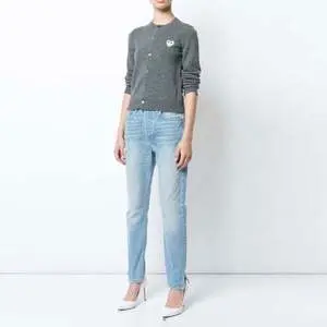 Play Comme Des Garcon Emblem Cardigan - Grey
