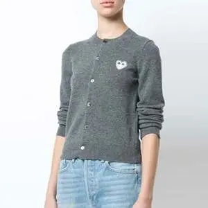 Play Comme Des Garcon Emblem Cardigan - Grey