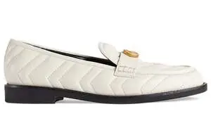Gucci Quilted Leather Loafers With Double G Detail