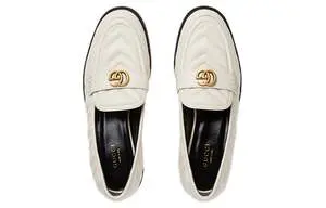 Gucci Quilted Leather Loafers With Double G Detail