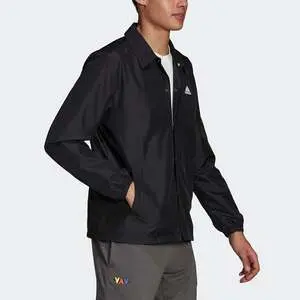 Adidas Black Sports Jacket With Graphic Back Print