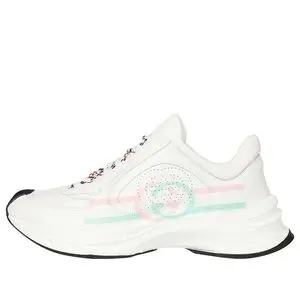 Gucci Run Sneaker - White/pink/turquoise