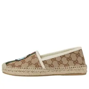 Gucci X Pikarar Appliqu Gg Espadrille Flats - Brown