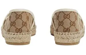 Gucci X Pikarar Appliqu Gg Espadrille Flats - Brown