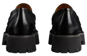 Gucci Leather Horsebit Loafer With Lug Sole