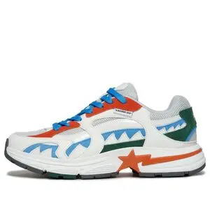 A BATHING APE Shark Sta Sneakers - White/blue/orange