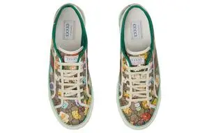 Gucci Tennis 1977 X Pikarar Gg Animal Print Sneakers - Beige/ebony/green