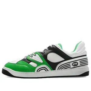 Gucci Basket Sneakers - Green/white