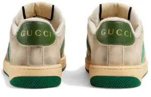 Gucci Screener Distressed Sneakers - Cream