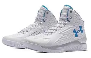 Under Armour Curry 1 "splash Party" High Top Sneakers - White/blue