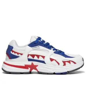A BATHING APE Shark Sta 'uk' Sneakers - White/blue/red