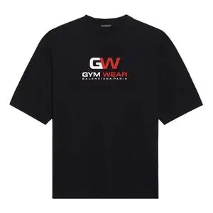 Balenciaga Gym Wear Logo Tee - Black