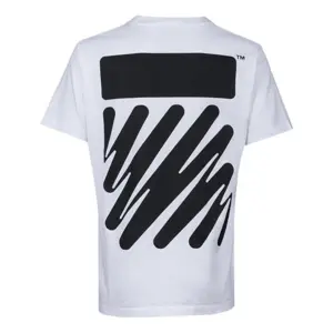 Off-White Ss22 Solid Color Cotton Zebra Printing Short Sleeve White T-shirt - Multi-color