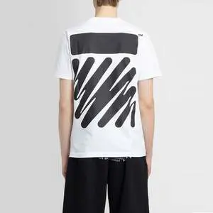 Off-White Ss22 Solid Color Cotton Zebra Printing Short Sleeve White T-shirt